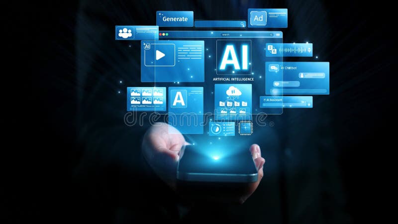 AI Brain Processing Data with Generative Artificial Intelligence ...