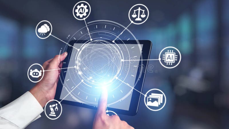 AI Brain Processing Data with Generative Artificial Intelligence ...