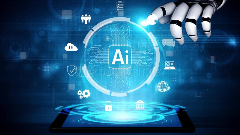 AI Brain Processing Data with Generative Artificial Intelligence ...