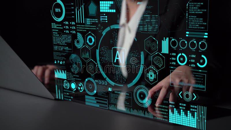 AI Brain Processing Data with Generative Artificial Intelligence Concept Muxer Stock Footage ...