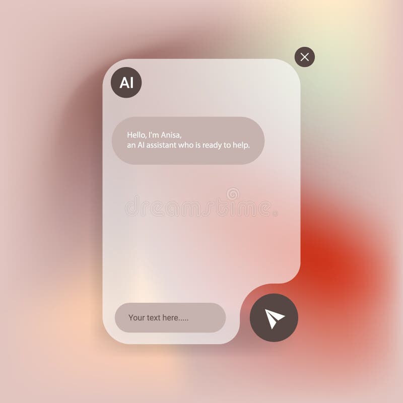 Chat Interface Application with Dialogue Window. Clean Mobile UI Design ...