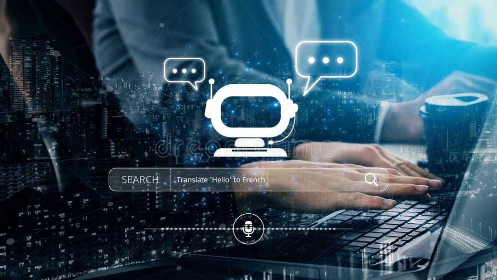 AI Assistant Chatbot Interface with Voice Command and Smart Search ...