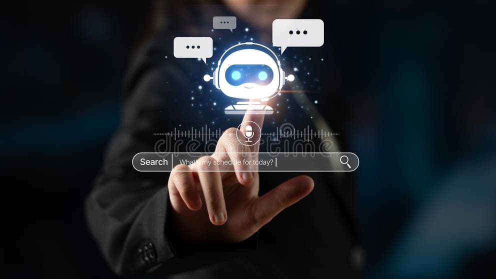 AI Assistant Chatbot Interface with Voice Command and Smart Search ...