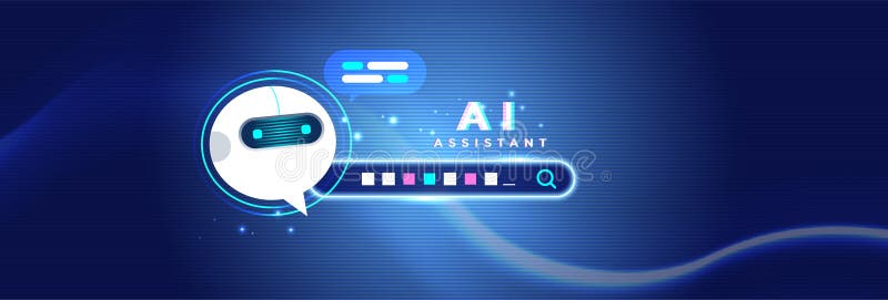 AI Assistant Chatbot with Search Bar and Voice Recognition Interface ...