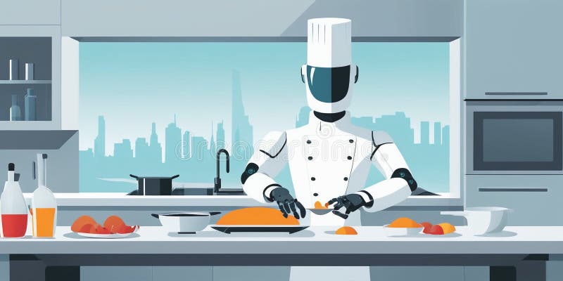 AI Assistant Chef: Crafting the Future of Cuisine Stock Illustration ...
