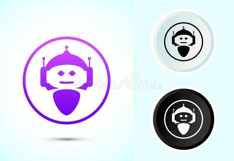 AI Assistant Icon Design Illustration. Digital or Virtual Assistant ...