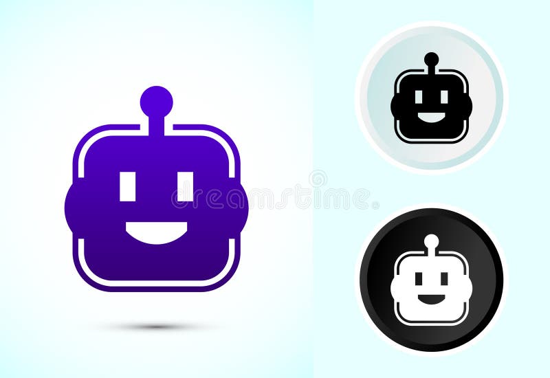 AI Assistant Icon Design Illustration. Digital or Virtual Assistant ...