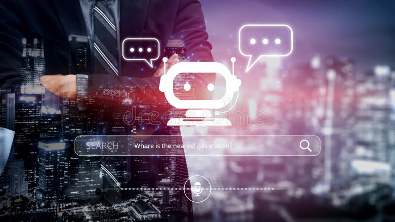 AI Assistant Chatbot Interface with Voice Command and Smart Search ...
