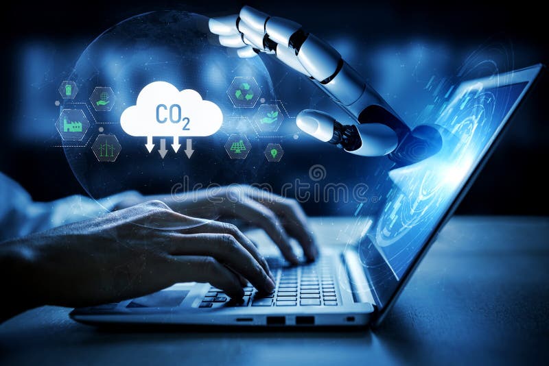 AI-assisted Carbon Footprint Reduction Process Vouch Stock Photo - Image of assistant, clean ...