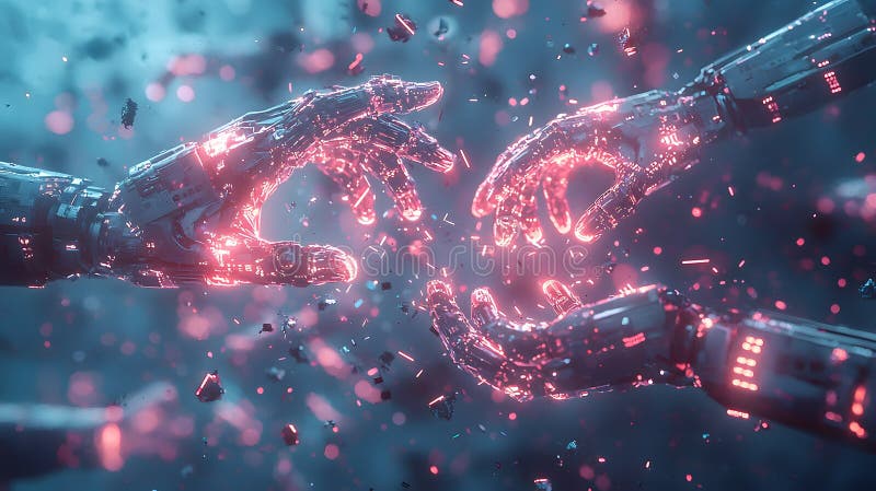 AI Assisted Data Recovery in a Digital Landscape Stock Illustration ...