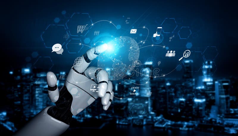 AI-assisted Global Network Communication Interface Vouch Stock Photo ...