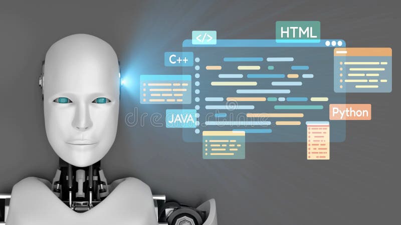AI-Assisted Programming with Smart Coding Interfaces Epoch Stock Illustration - Illustration of ...