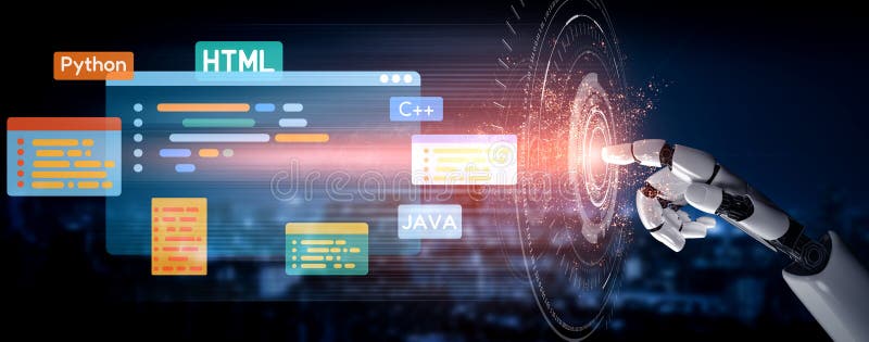 AI-Assisted Programming with Smart Coding Interfaces Vouch Stock Image - Image of skills, laptop ...