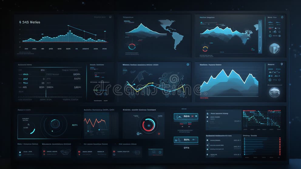 AI Assisted Real Time Data Analytics Stock Illustration - Illustration ...