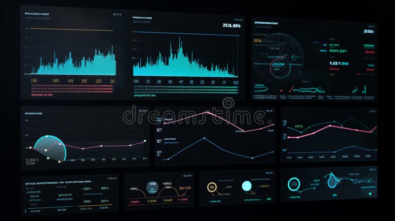 Ai Assisted Real Time Data Analytics Stock Illustration Illustration Of Dashboard