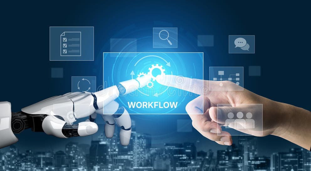 AI-Assisted Workflow Planning and Process Improvement System Vouch Stock Photo - Image of ...