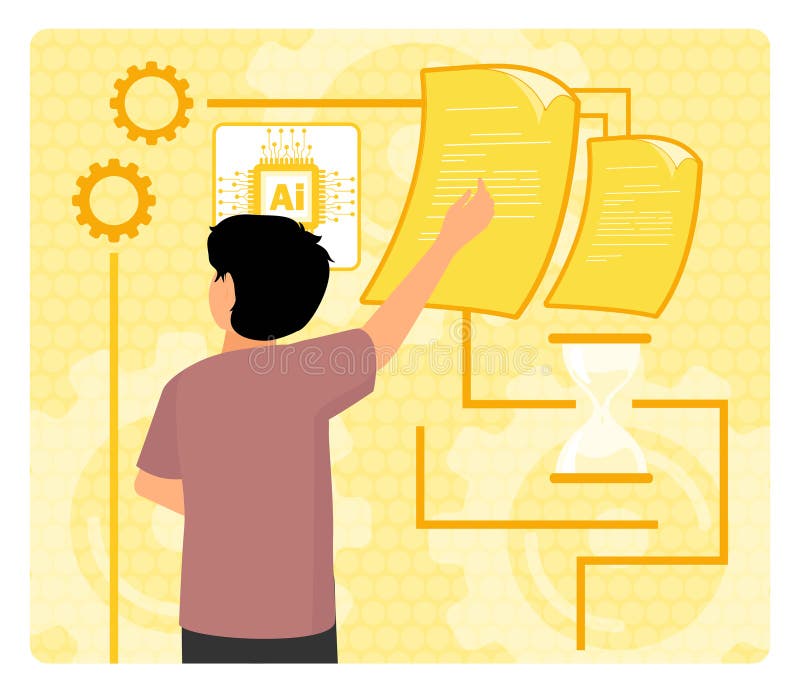 Ai Automated Data Preprocessing Stock Vector Illustration Of