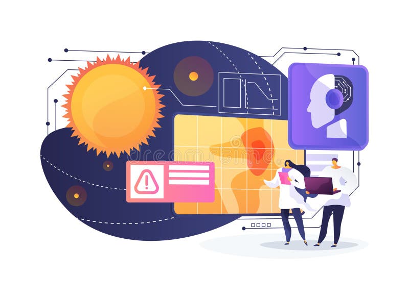 Driven Solar Flare Warning System Stock Illustrations – 2 Driven Solar ...