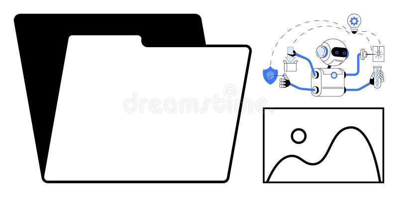 AI Automating Digital Folder Organization with File Management and Image Sorting Stock ...