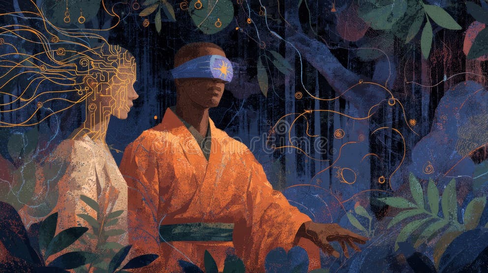 AI Avatar Guiding a Blindfolded Human through Digital Forest of ...