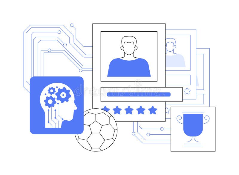 AI-Backed Talent Scouting Abstract Concept Vector Illustration. Stock ...