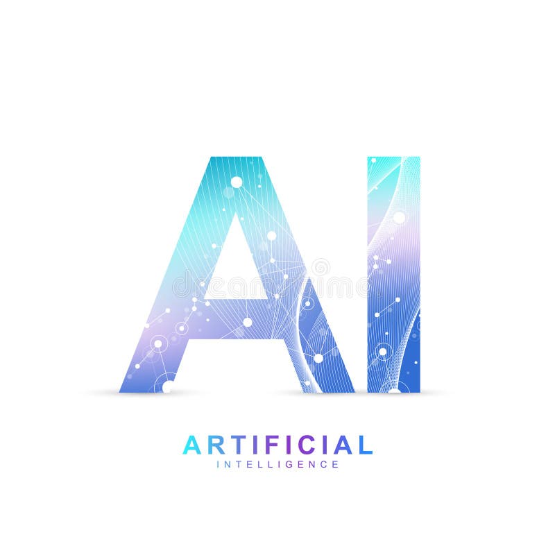 AI Banner Concept in the Digital Style. Generative Ideas Design Element ...