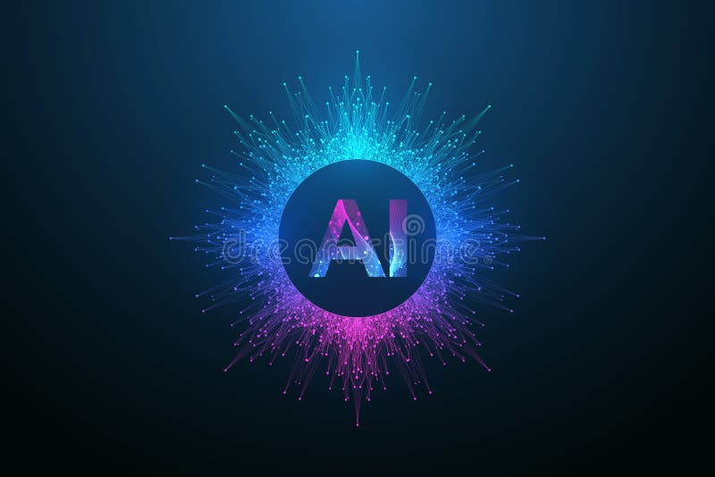 AI Banner Concept in the Digital Style. Generative Ideas Design Element ...