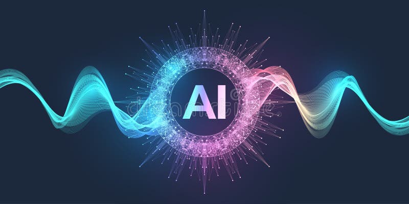 AI Banner Concept in the Digital Style. Generative Ideas Design Element ...