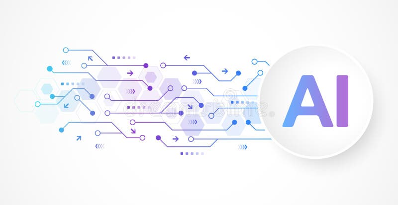 AI Banner Concept in the Digital Style. Generative Ideas Design Element ...