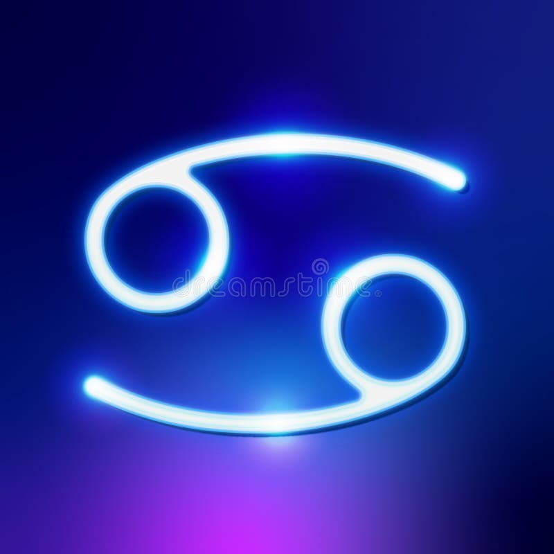 Neon Astrological Aquarius Horoscope Zodiac Sign Icon Stock Vector