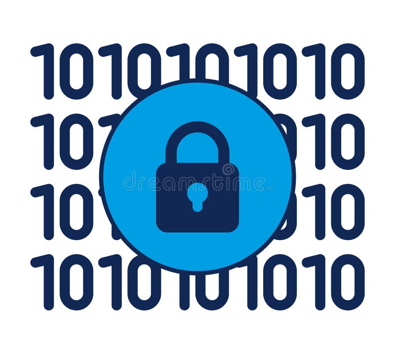 Ai binary code security stock illustration. Illustration of coding - 351863169