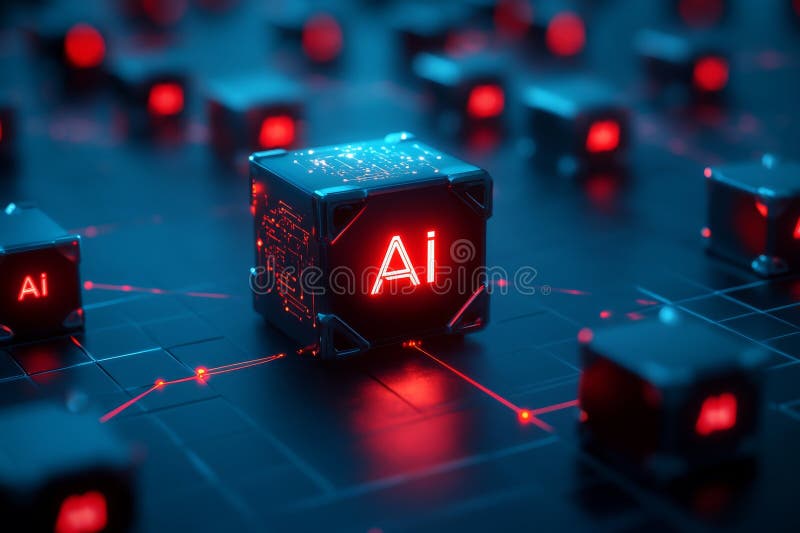 AI Blockchain Technology Encompasses Machine Learning, Data Processing, Image, Digital Security ...