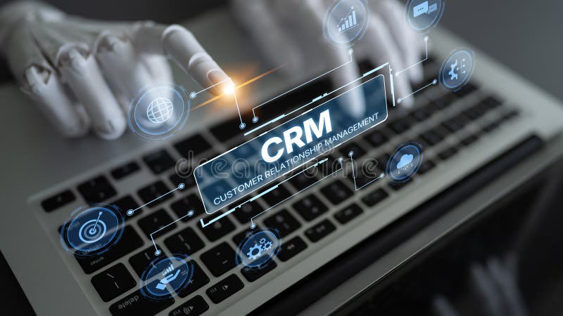 AI Boosts CRM with Smart Data-Driven Customer Insights Spline Stock Image - Image of user ...