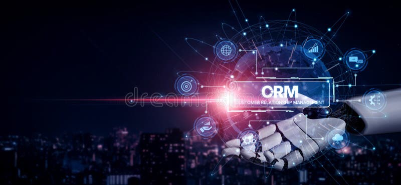 AI Boosts CRM with Smart Data-Driven Customer Insights Spline Stock Image - Image of customer ...