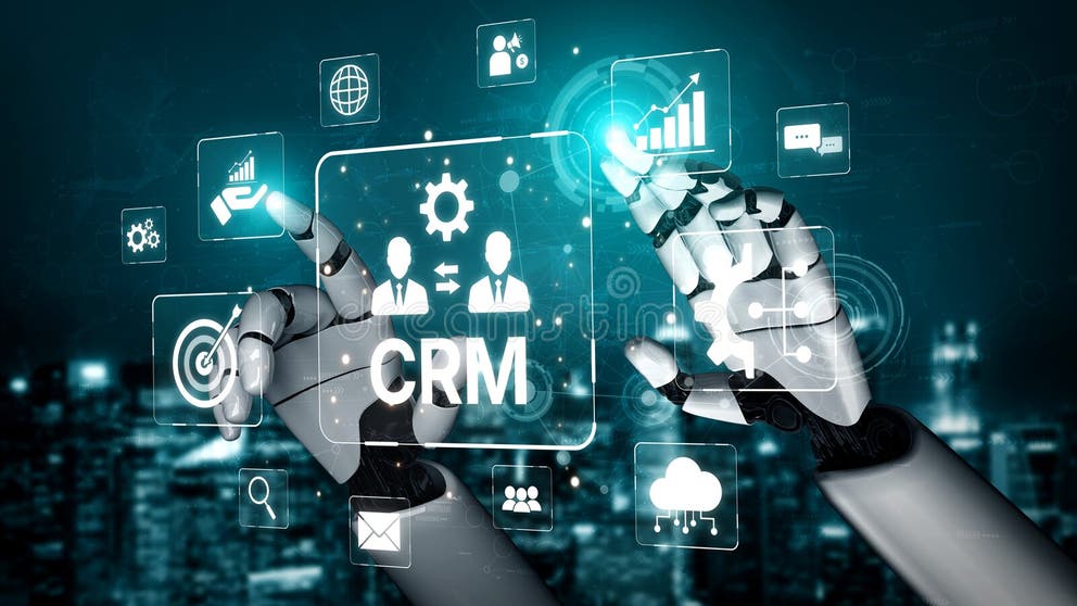 AI Boosts CRM with Smart Data-Driven Customer Insights Spline Stock Photo - Image of virtual ...