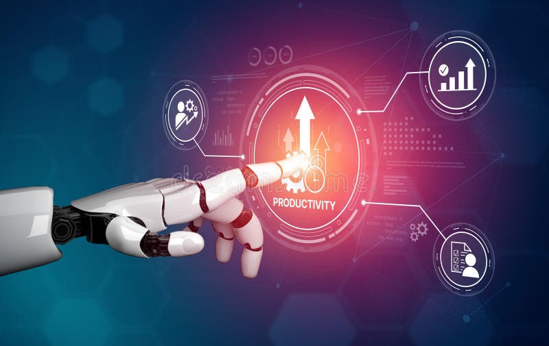 AI Boosts Digital Workplace Productivity with Smart Tools Spline Stock Image - Image of ...