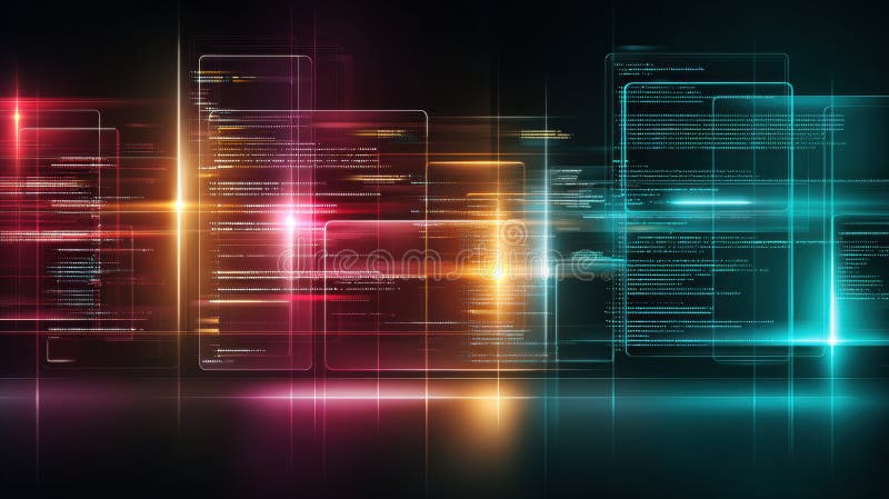 AI Bot Generates Code in Real Time with Vibrant Glowing UI Panels All ...