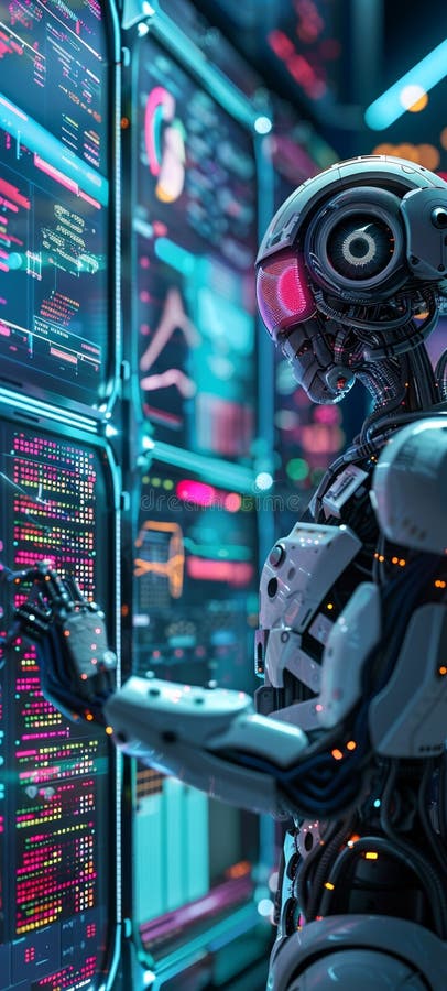 An AI Bot Performing Complex Data Analysis Represented by Digital ...