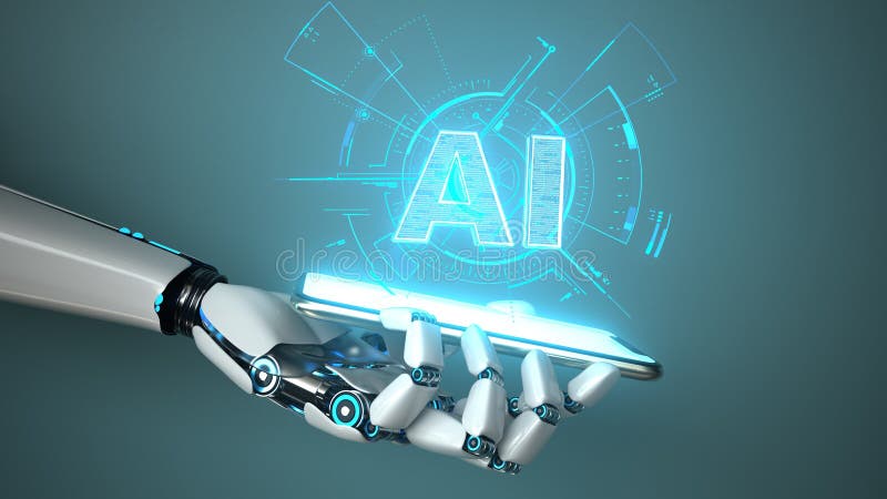 AI Bot Smartphone stock illustration. Illustration of robotic - 269578894