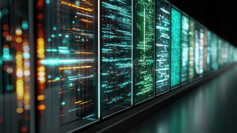 AI Bot Writes Code in Real Time Surrounded by Glowing User Interface ...