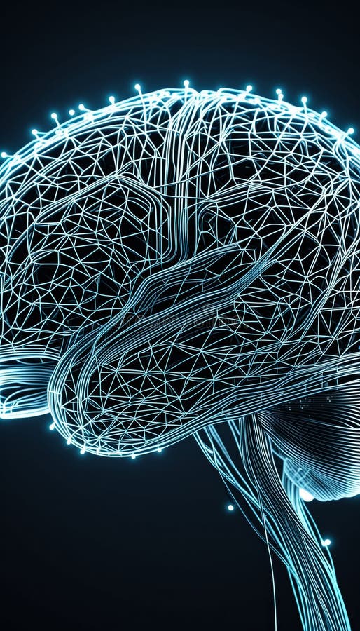 AI Brain Animation for Big Data Analysis Stock Image - Image of cyber ...