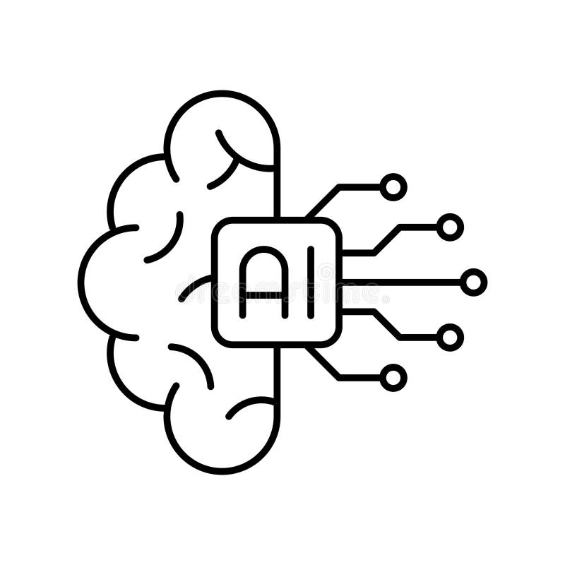 AI Brain Circuit Board Icon, Artificial Intelligence Technological Chip ... AI Brain Circuit Board Icon, Artificial Intelligence Technological Chip ...