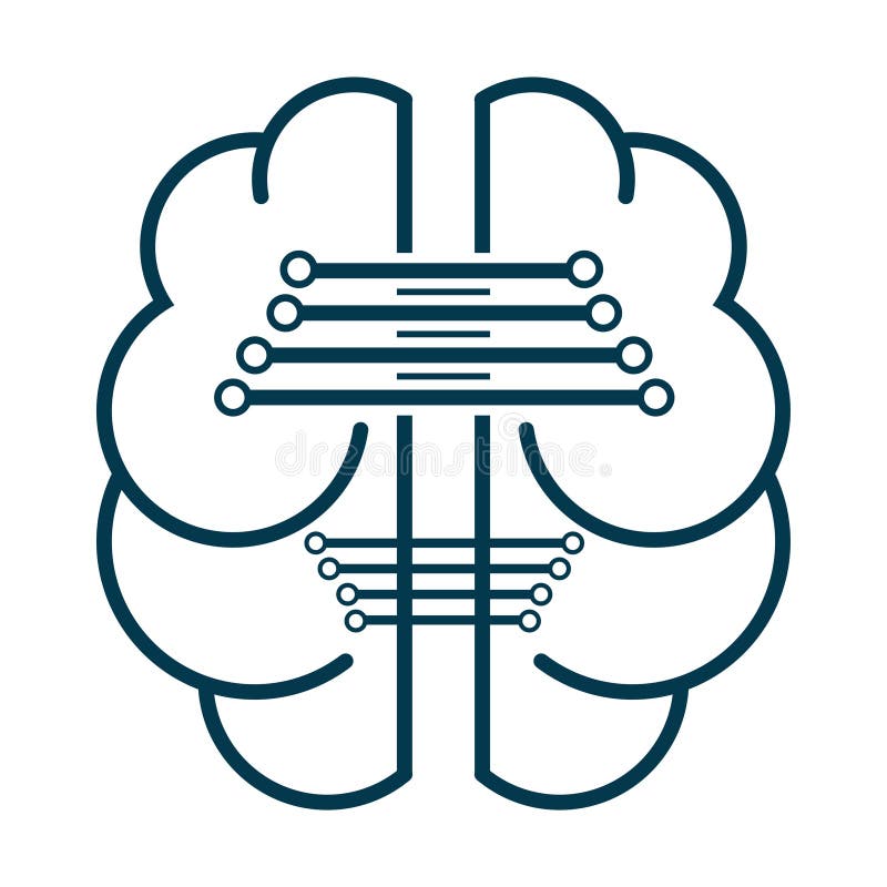 AI Brain Connection Icon, Artificial Intelligent Icon of High Quality ...