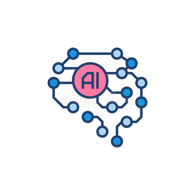 AI Brain Creative Icon - Vector Artificial Intelligence Concept Symbol ...