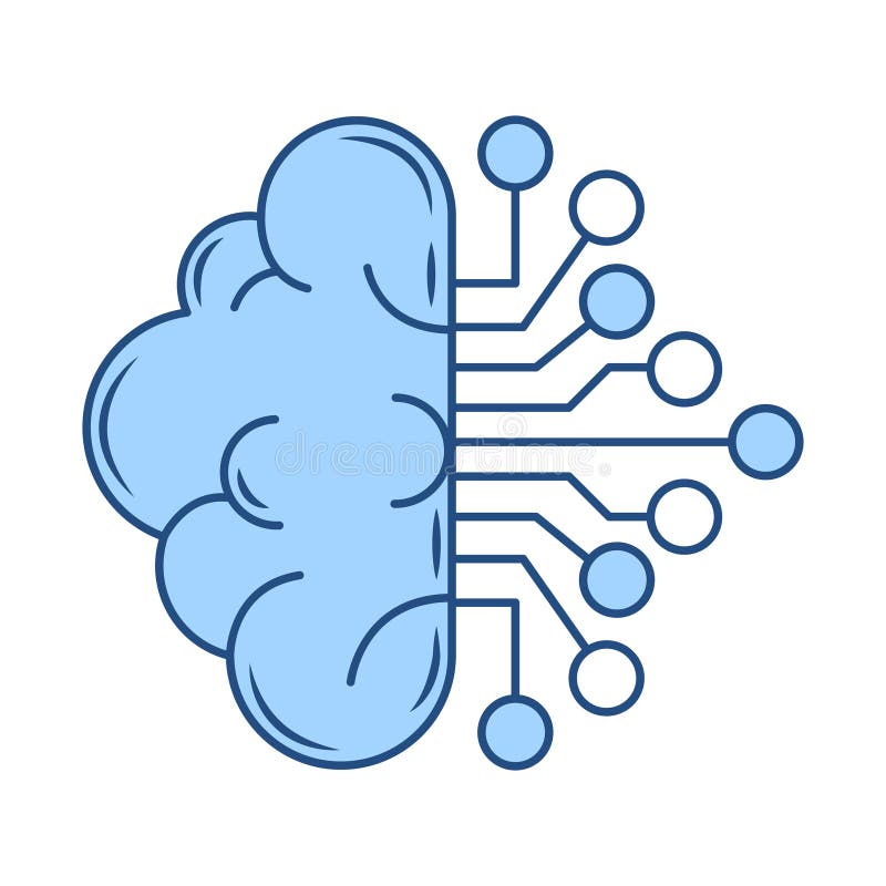 Brain electronic logo stock vector. Illustration of brain - 84135434