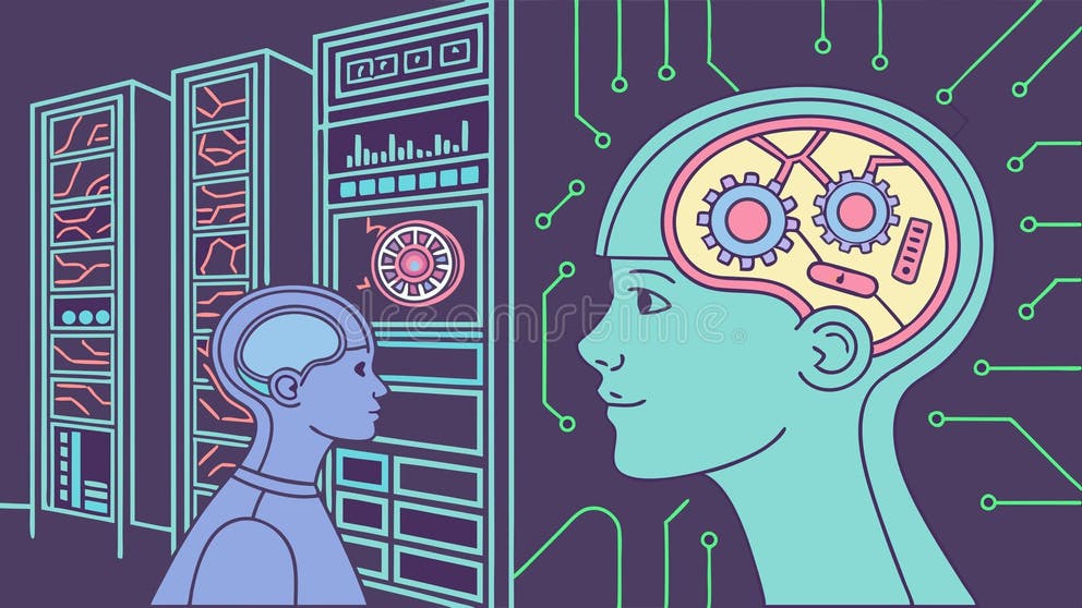 AI Brain Illustration, Artificial Intelligence Concept, Ideal for ...