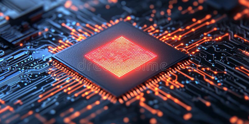 AI Brain Interface Visualization Concept Stock Illustration ...