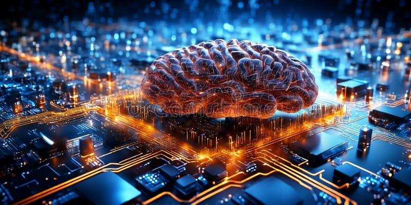 AI Brain is a Marvel of Modern Engineering, Stock Illustration ...