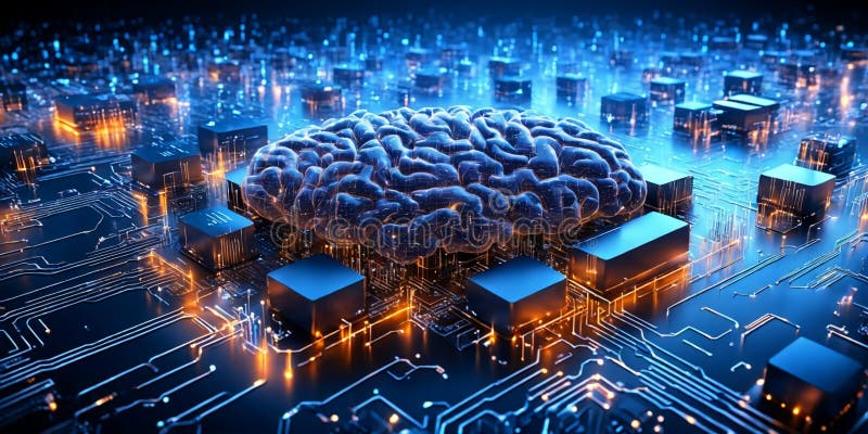 AI Brain Modern Engineering, Stock Illustration - Illustration of ...