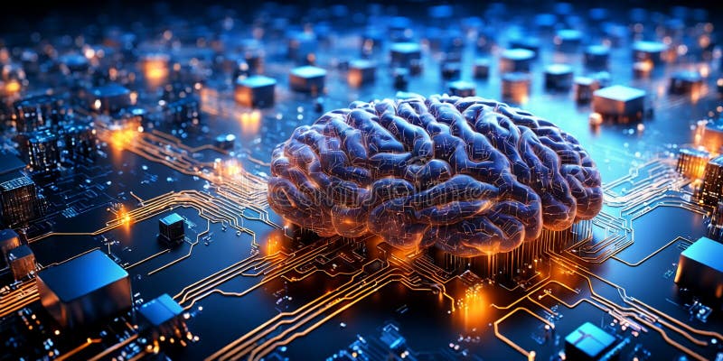 AI Brain Modern Engineering, Stock Illustration - Illustration of ...